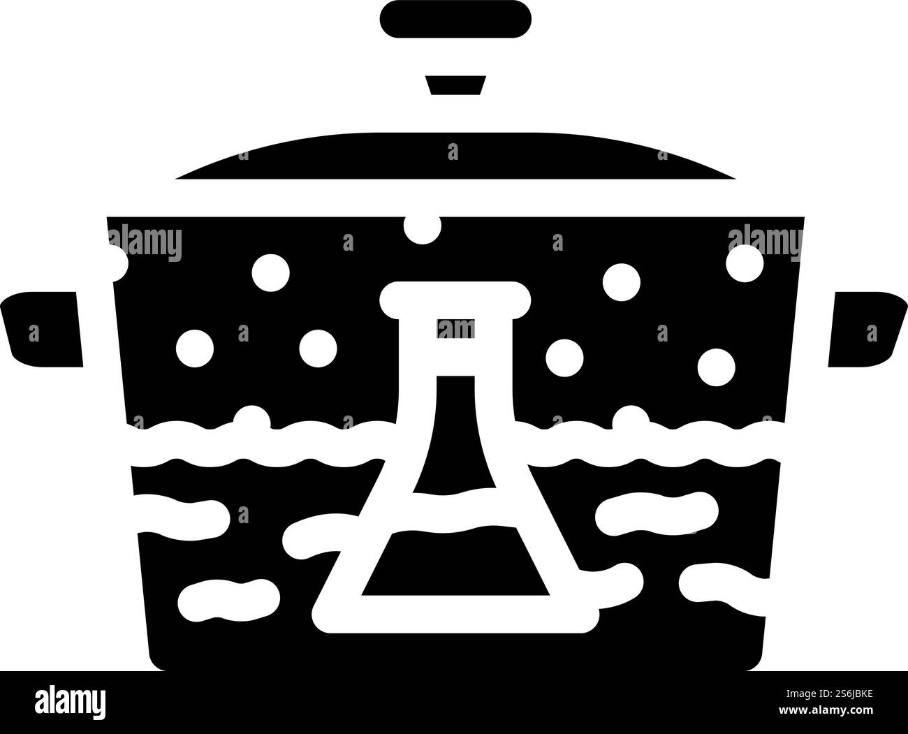 chemistry of dish glyph icon vector. chemistry of dish sign. isolated ...