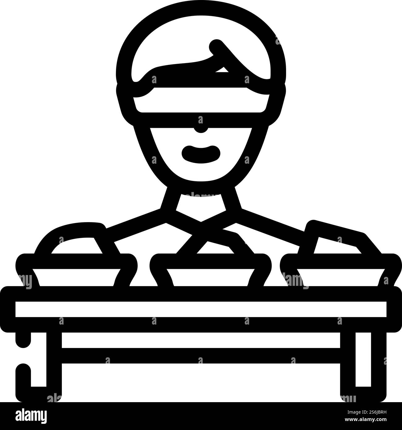 blind testing line icon vector. blind testing sign. isolated contour ...