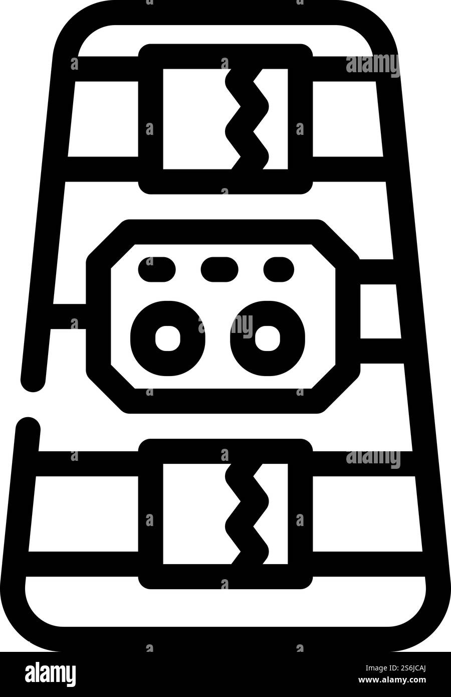 ankle and calf stimulator line icon vector. ankle and calf stimulator ...