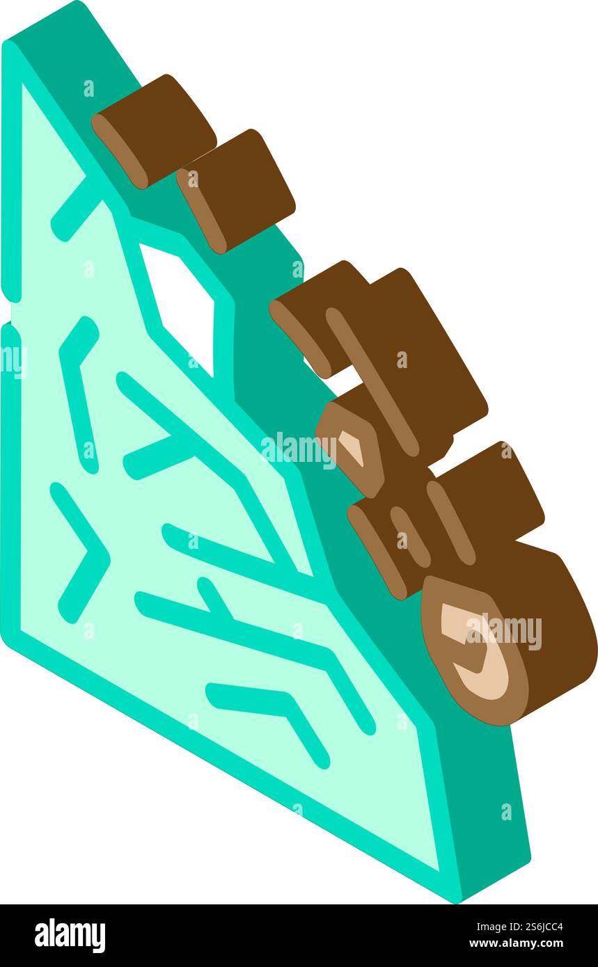 landslide disaster isometric icon vector. landslide disaster sign ...