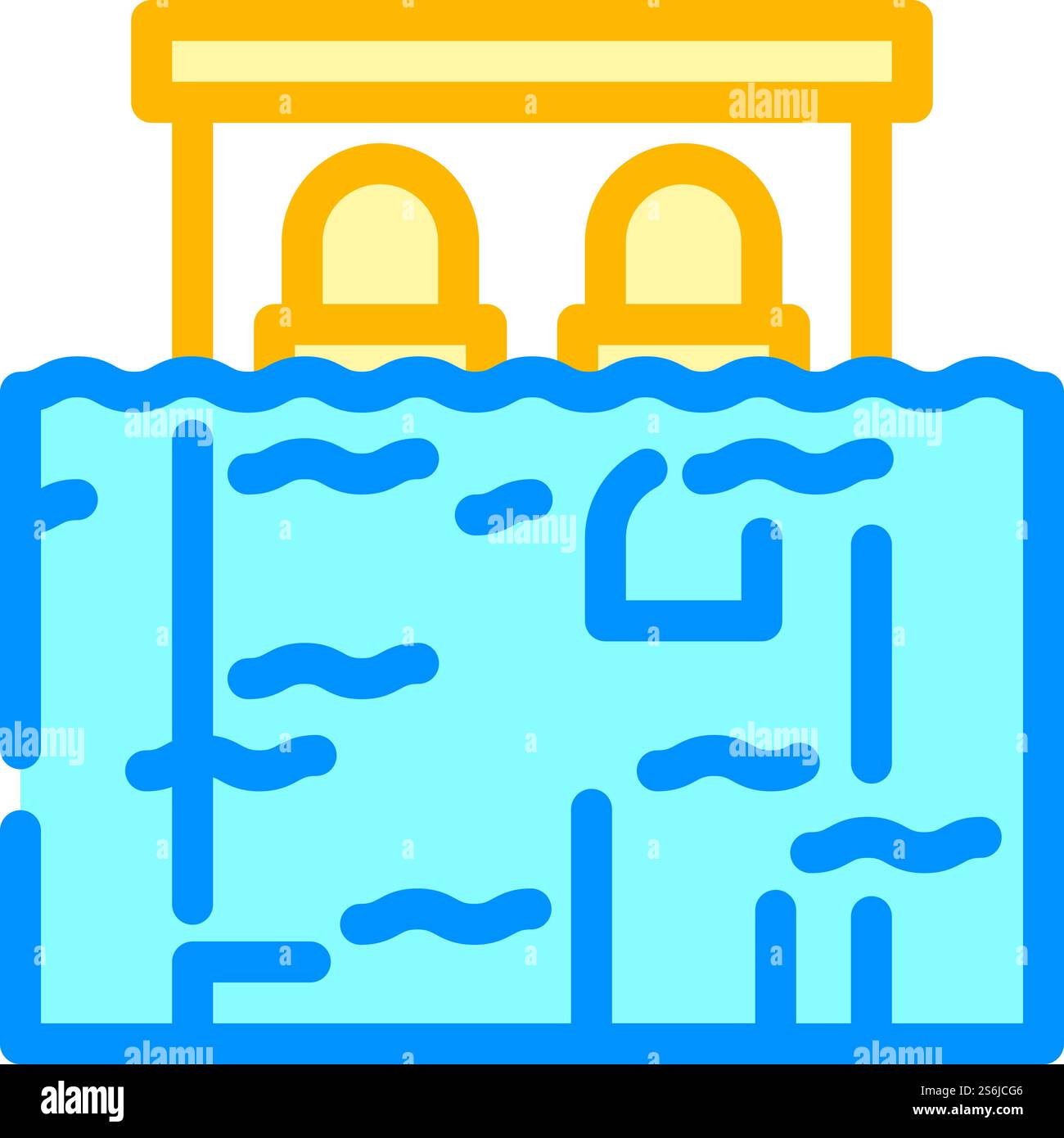 flood disaster color icon vector. flood disaster sign. isolated symbol ...