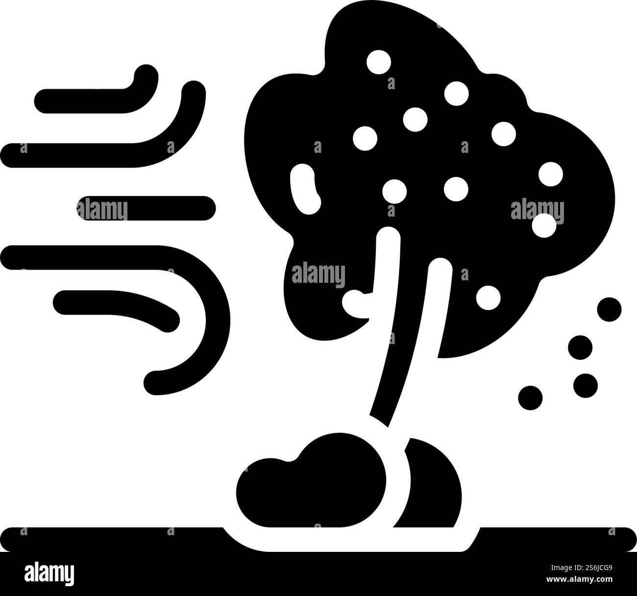wind disaster glyph icon vector. wind disaster sign. isolated contour ...