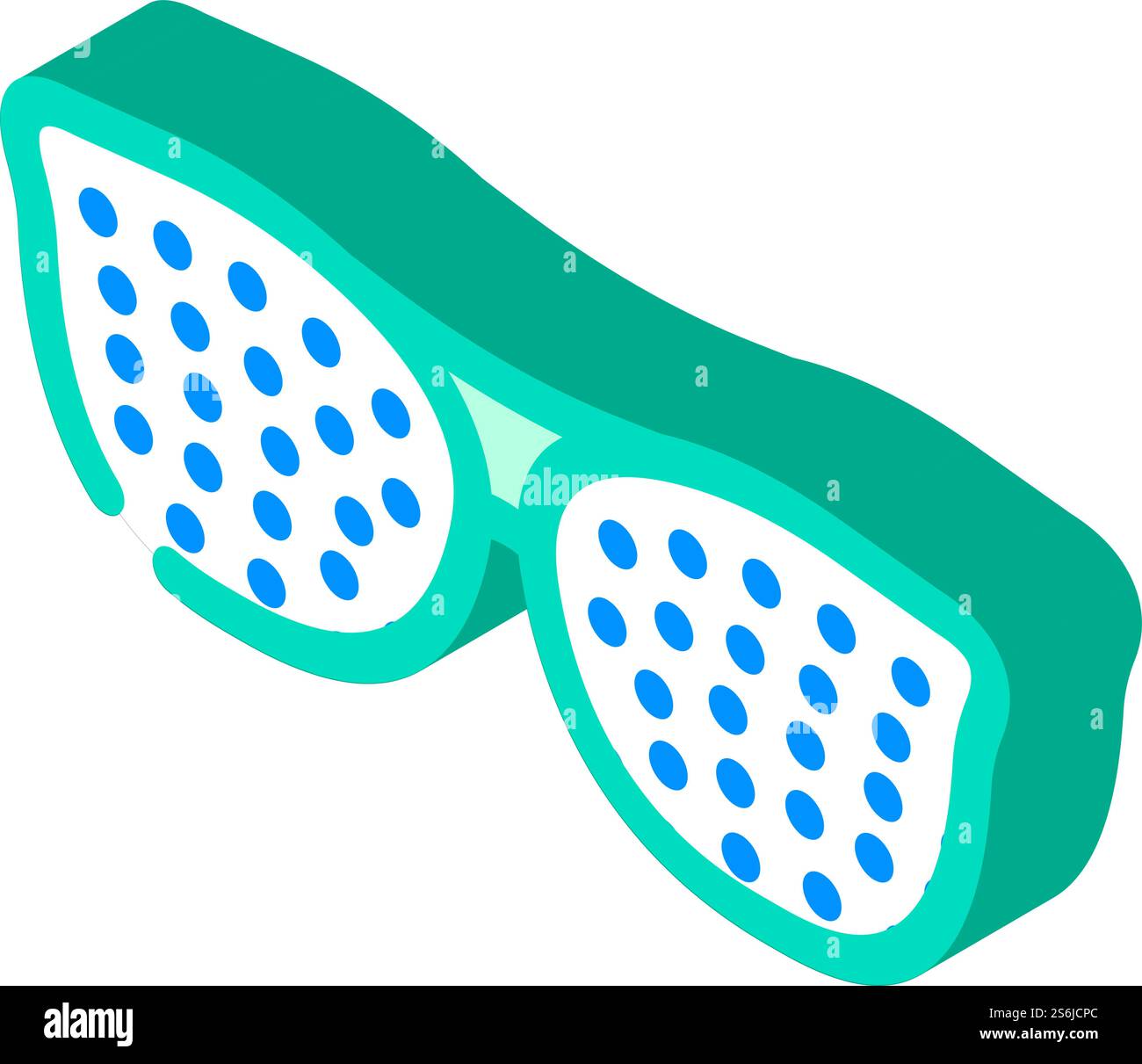 perforated glasses isometric icon vector. perforated glasses sign ...