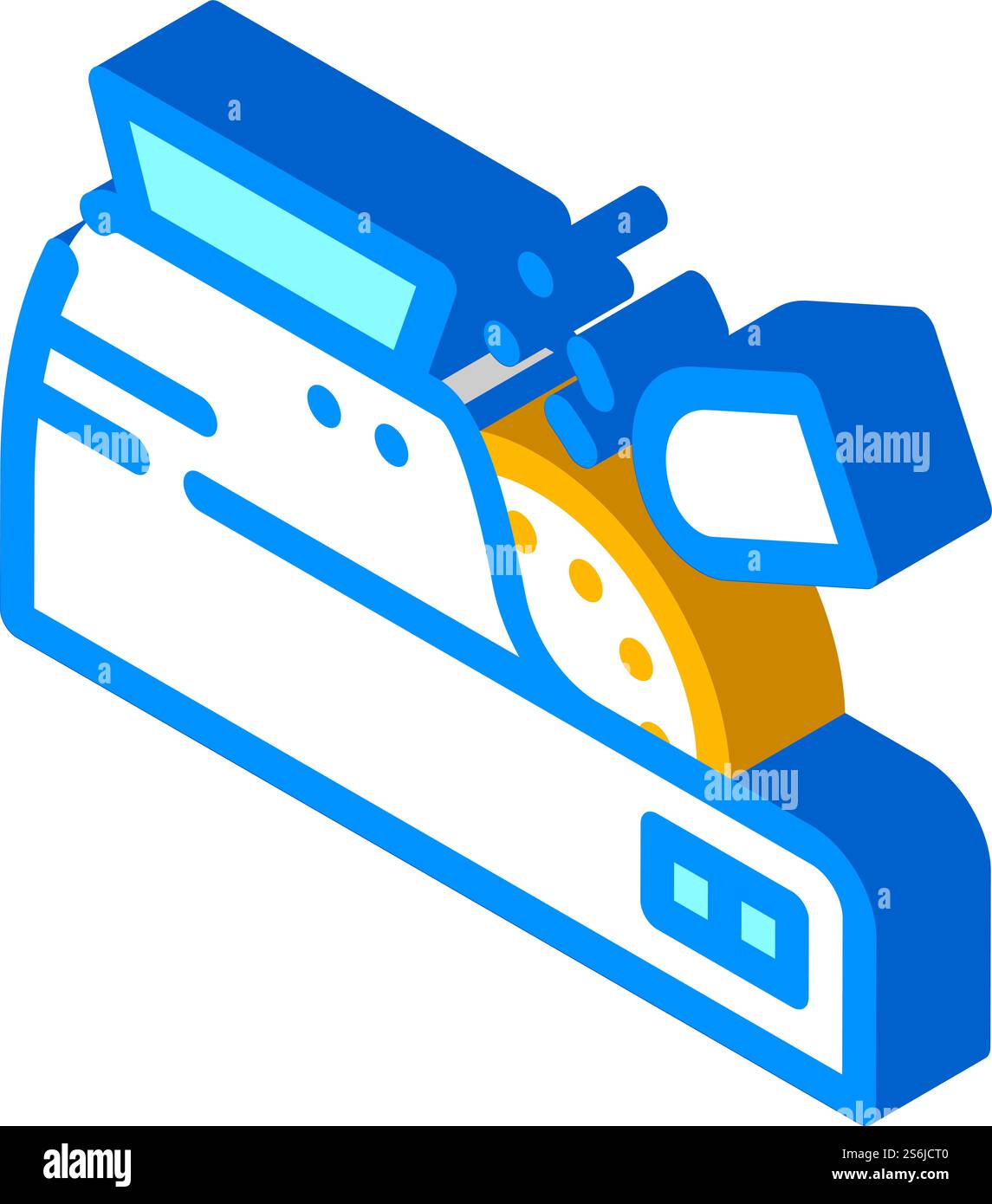 lens treatment device isometric icon vector. lens treatment device sign ...