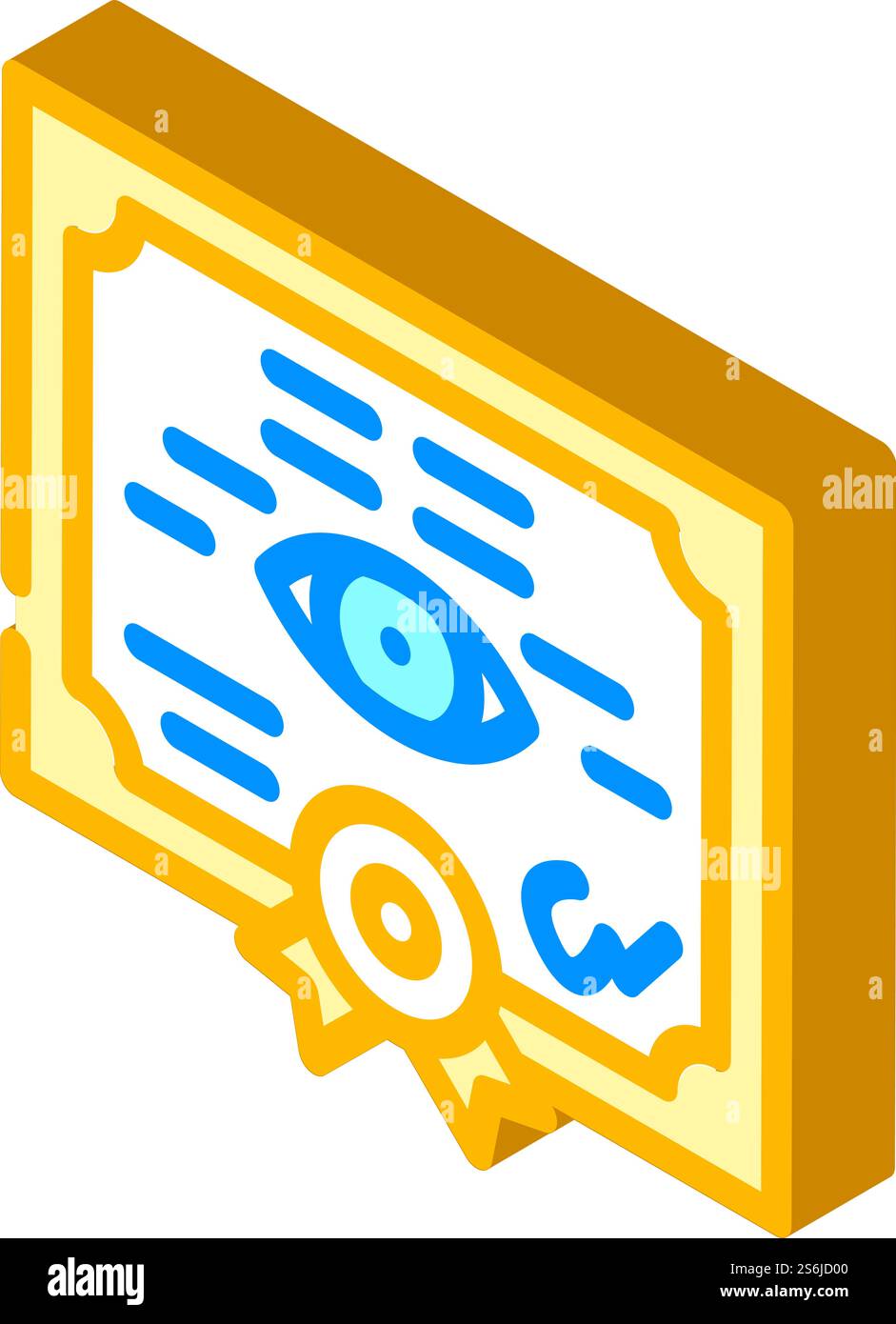certificate of glasses isometric icon vector. certificate of glasses ...