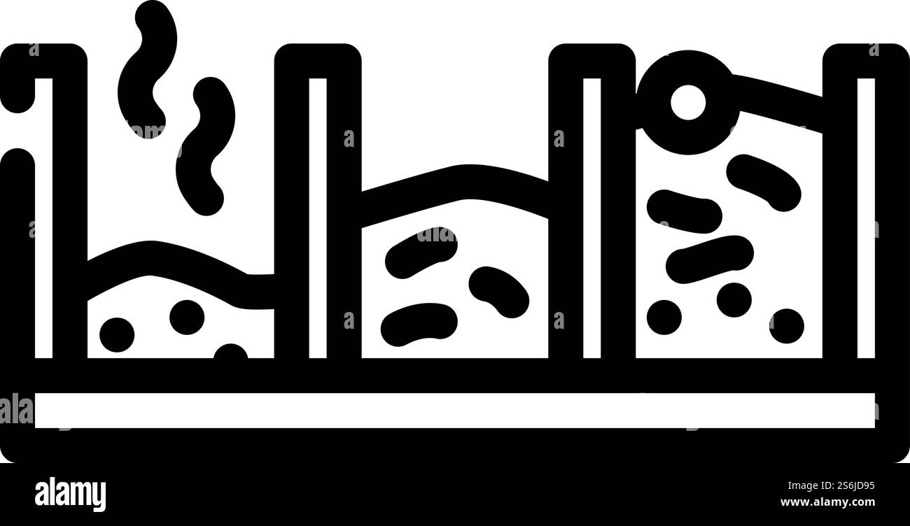 pit compost line icon vector. pit compost sign. isolated contour symbol ...