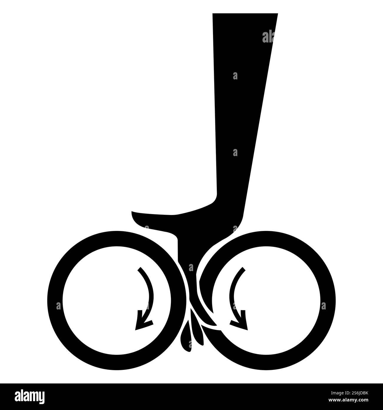 Hand Entanglement Rollers Symbol Sign Isolate on White Background Stock ...