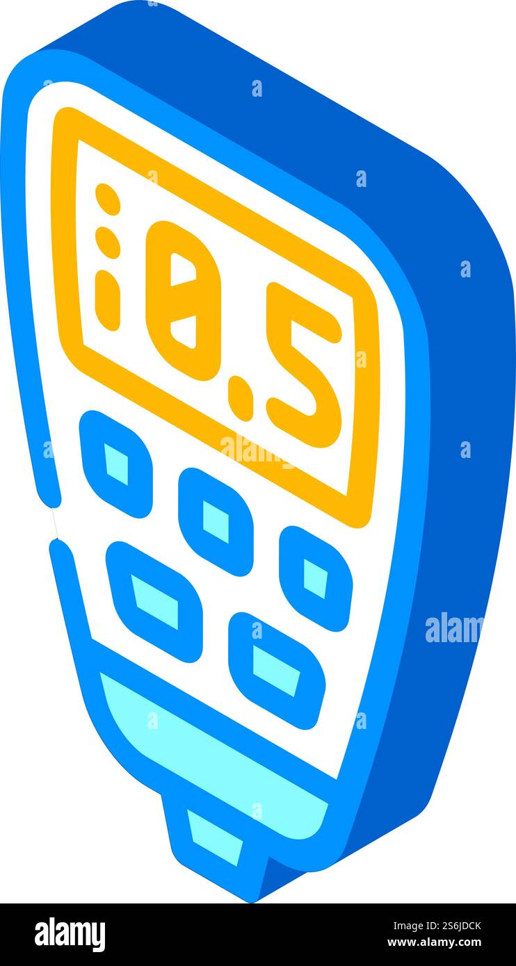 thickness gauge device isometric icon vector. thickness gauge device ...