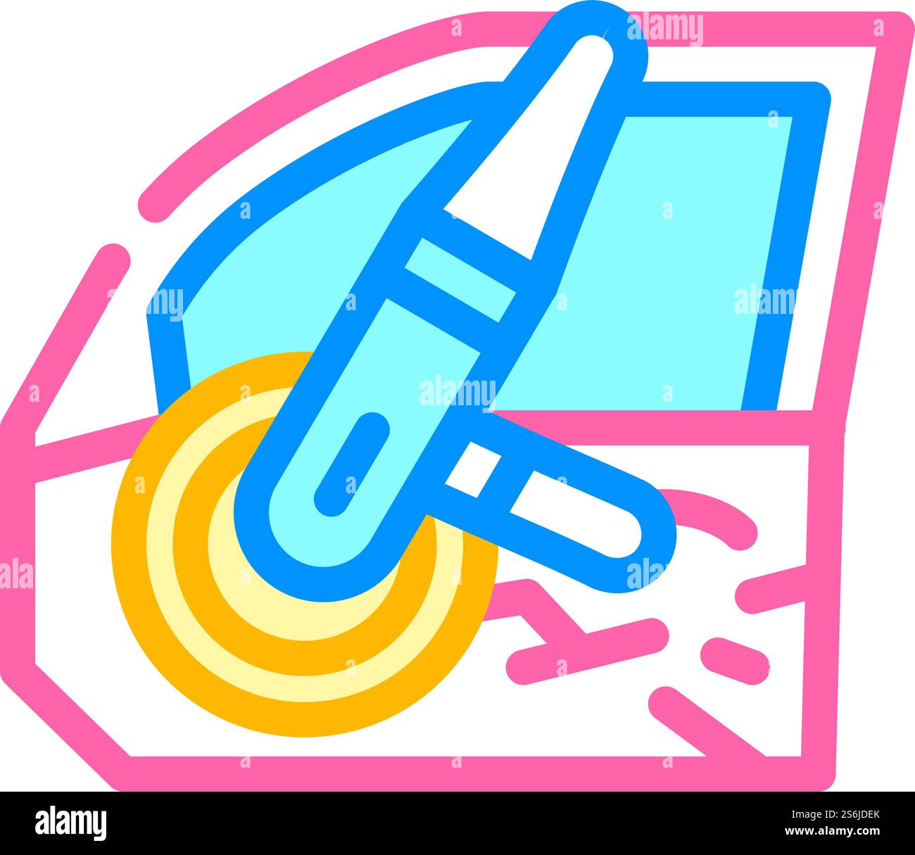 door car polishing color icon vector. door car polishing sign. isolated ...