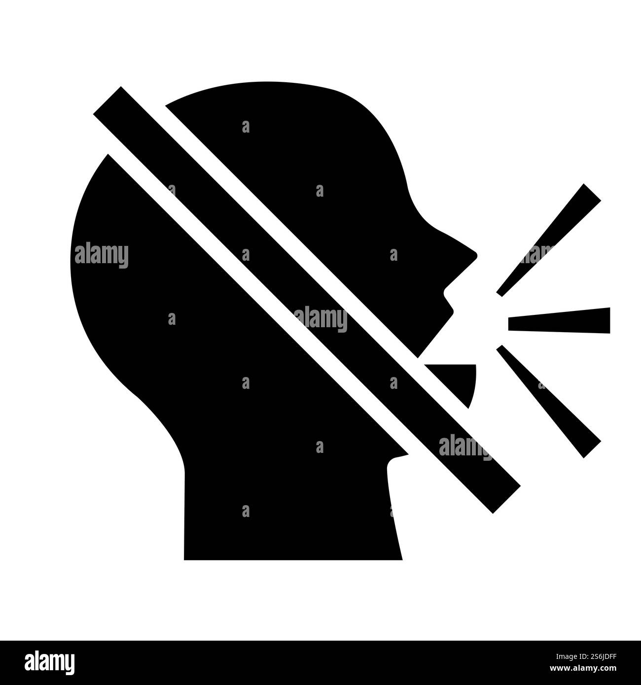 Keep Silence Symbol On White Background Stock Vector Image & Art - Alamy