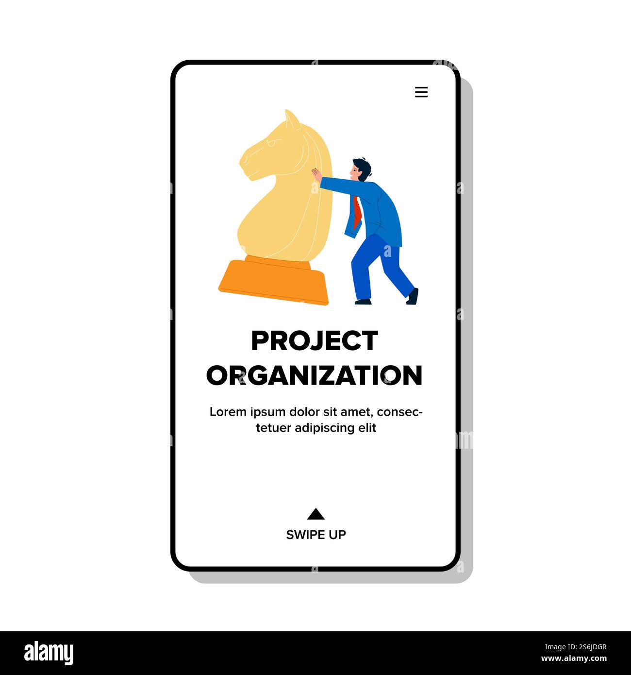 Project Organization And Management Work Vector. Company Project ...