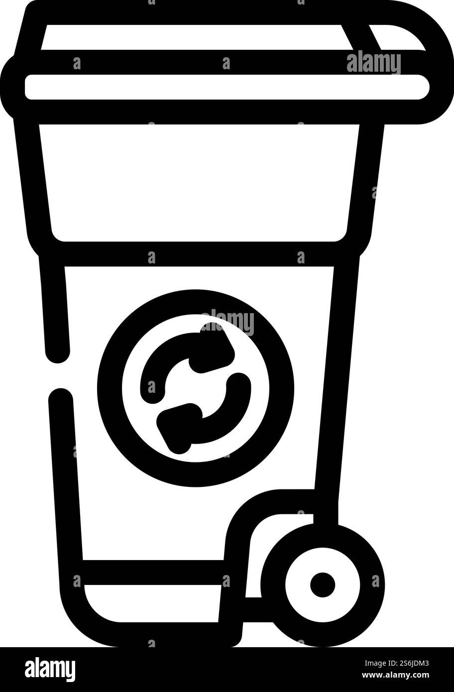 waste tank compost line icon vector. waste tank compost sign. isolated ...