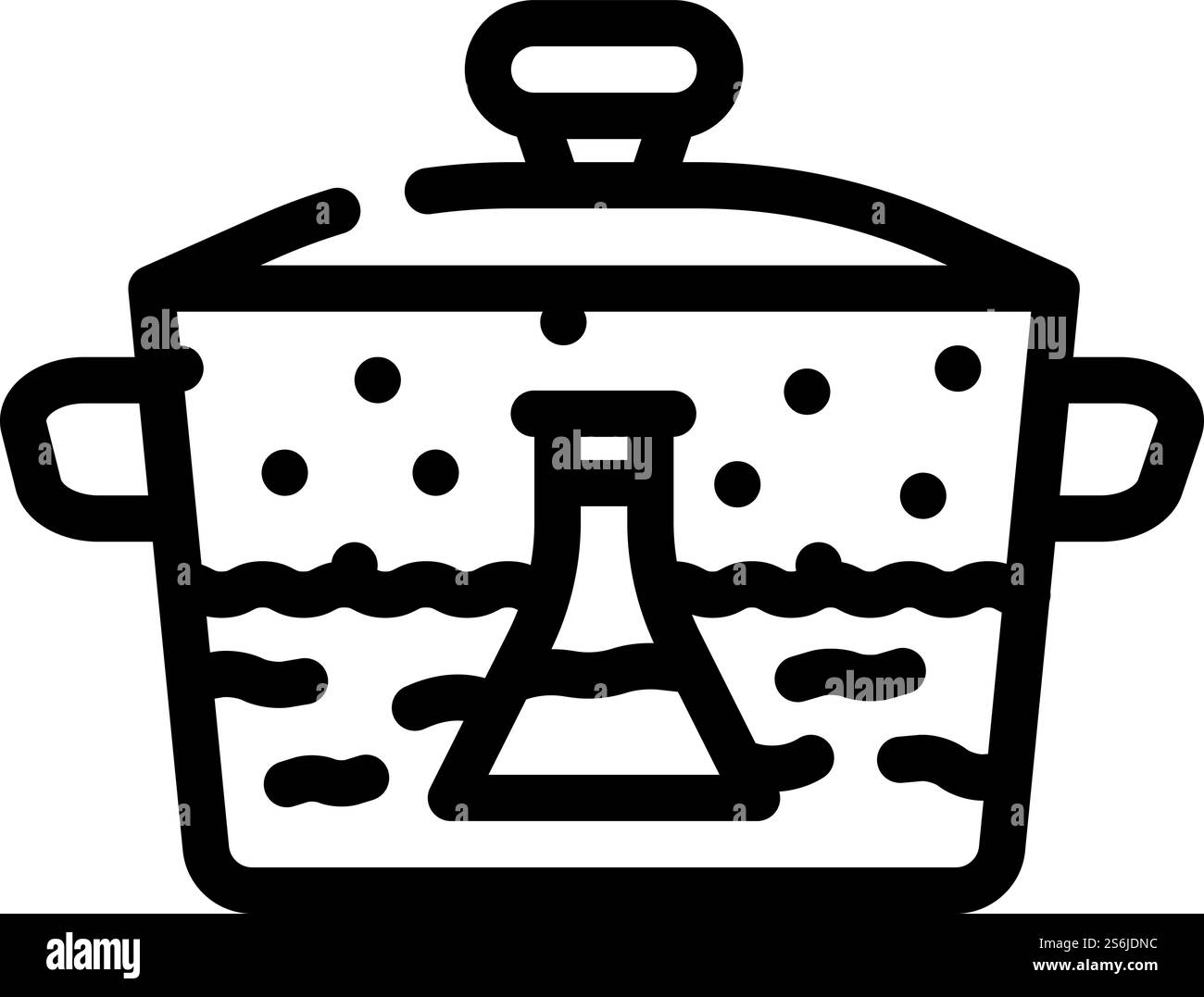 chemistry of dish line icon vector. chemistry of dish sign. isolated ...
