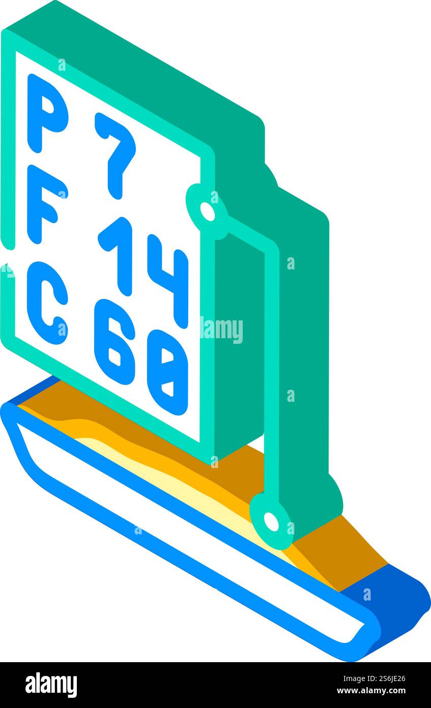 analysis for protein, fat and carbohydrates isometric icon vector ...