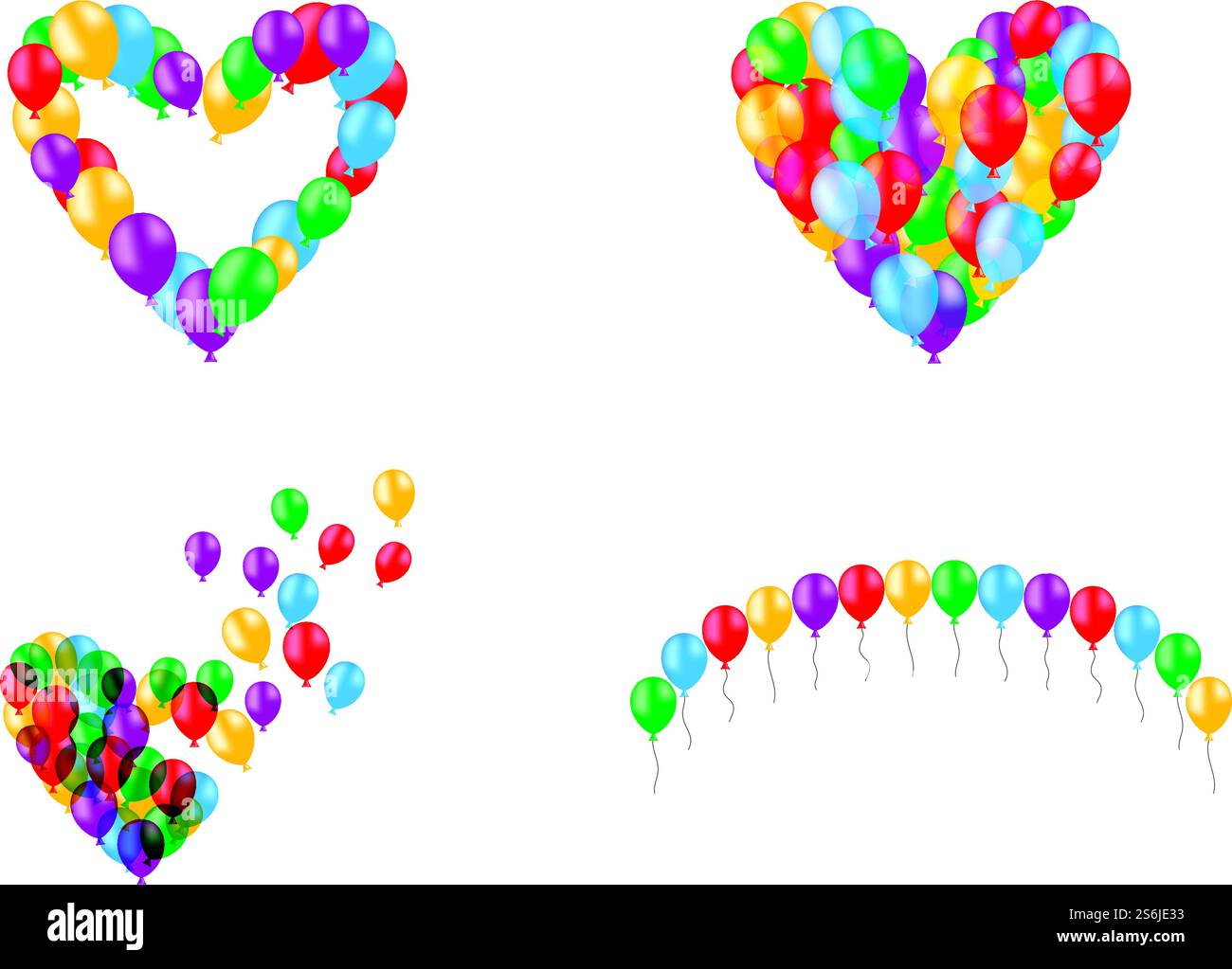 Realistic balloon illustration on white background Stock Vector Image ...