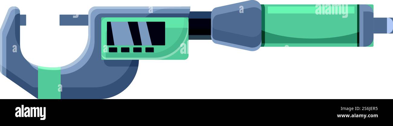 Digital micrometer industrial icon. Cartoon of Digital micrometer ...
