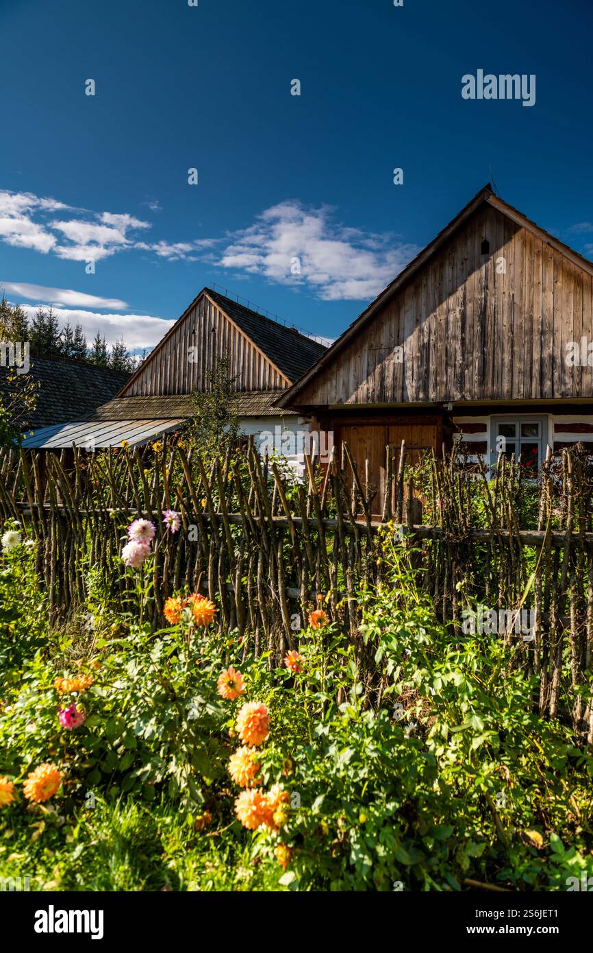 Rustic Beauty of Polish Traditional Wooden Homes in Rural Landscape ...