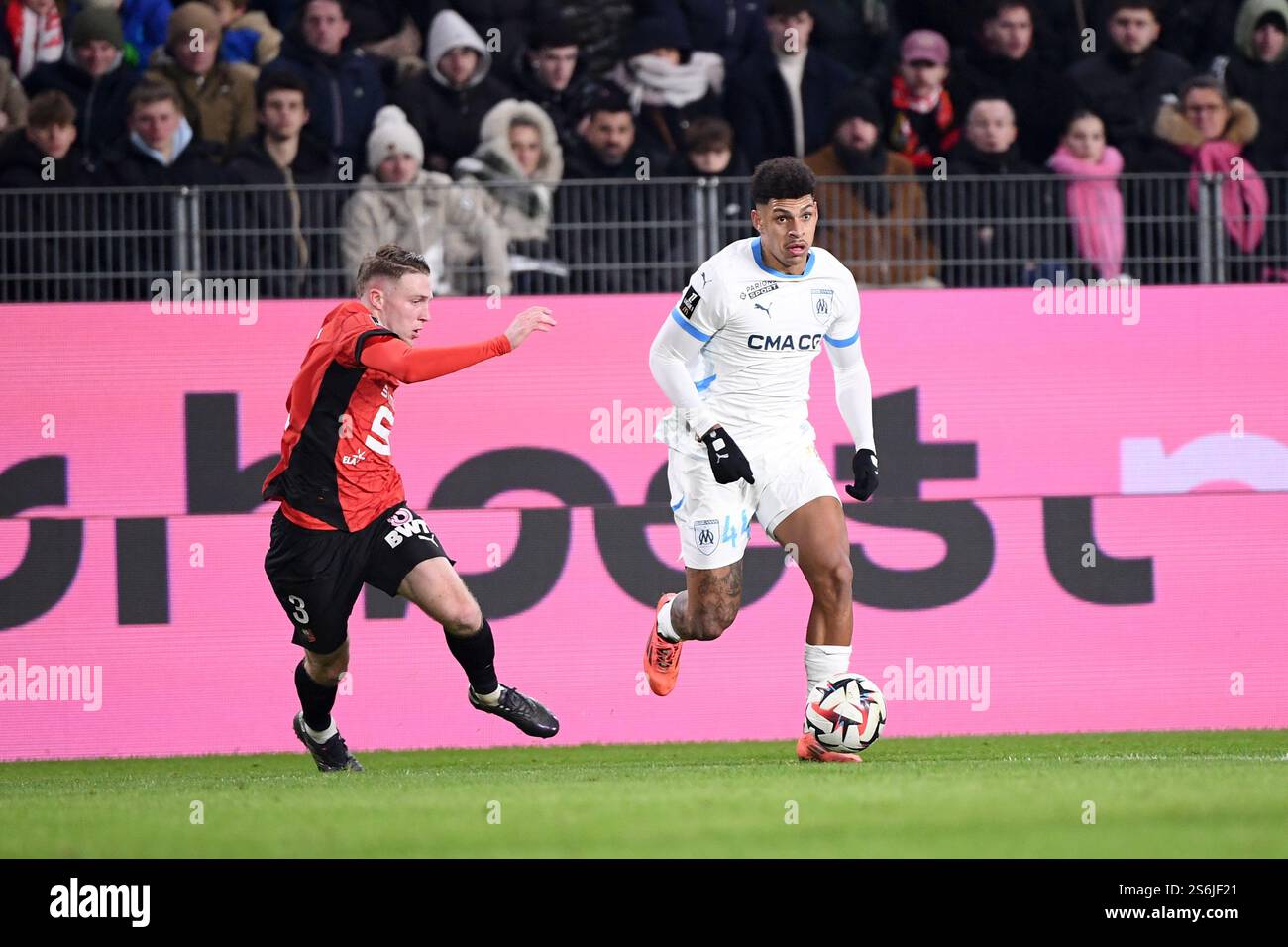 03 Adrien TRUFFERT (srfc) - 44 LUIS HENRIQUE (om) during the Ligue 1 ...