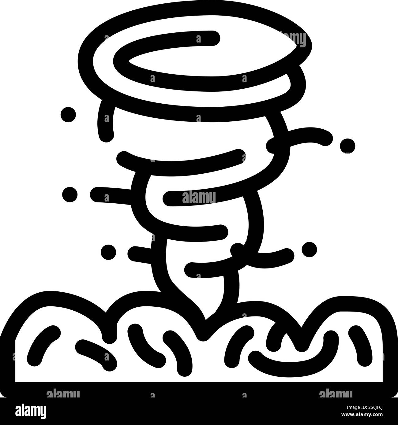 hurricane disaster line icon vector. hurricane disaster sign. isolated ...