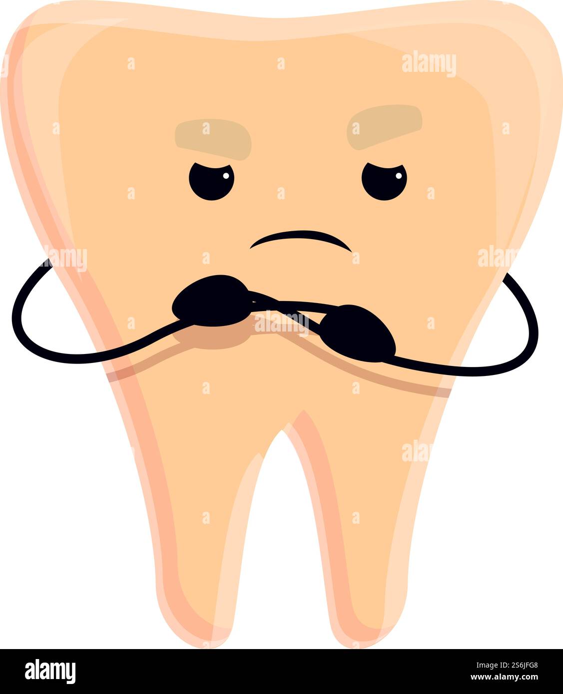 Sad tooth caries icon. Cartoon of Sad tooth caries vector icon for web ...