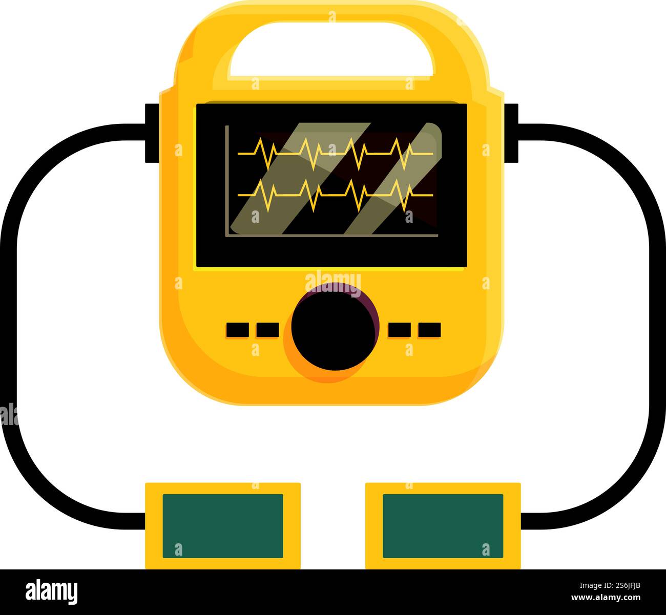Heart defibrillator icon. Cartoon of Heart defibrillator vector icon ...