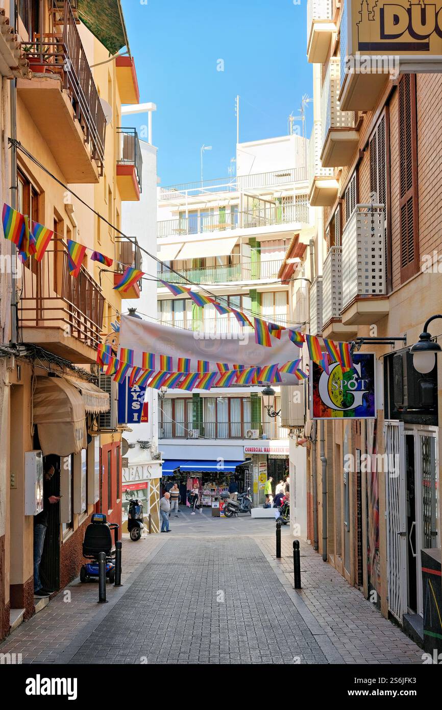 Benidorm, Spain - January 11, 2025: Benidorm old town street. Benidorm ...