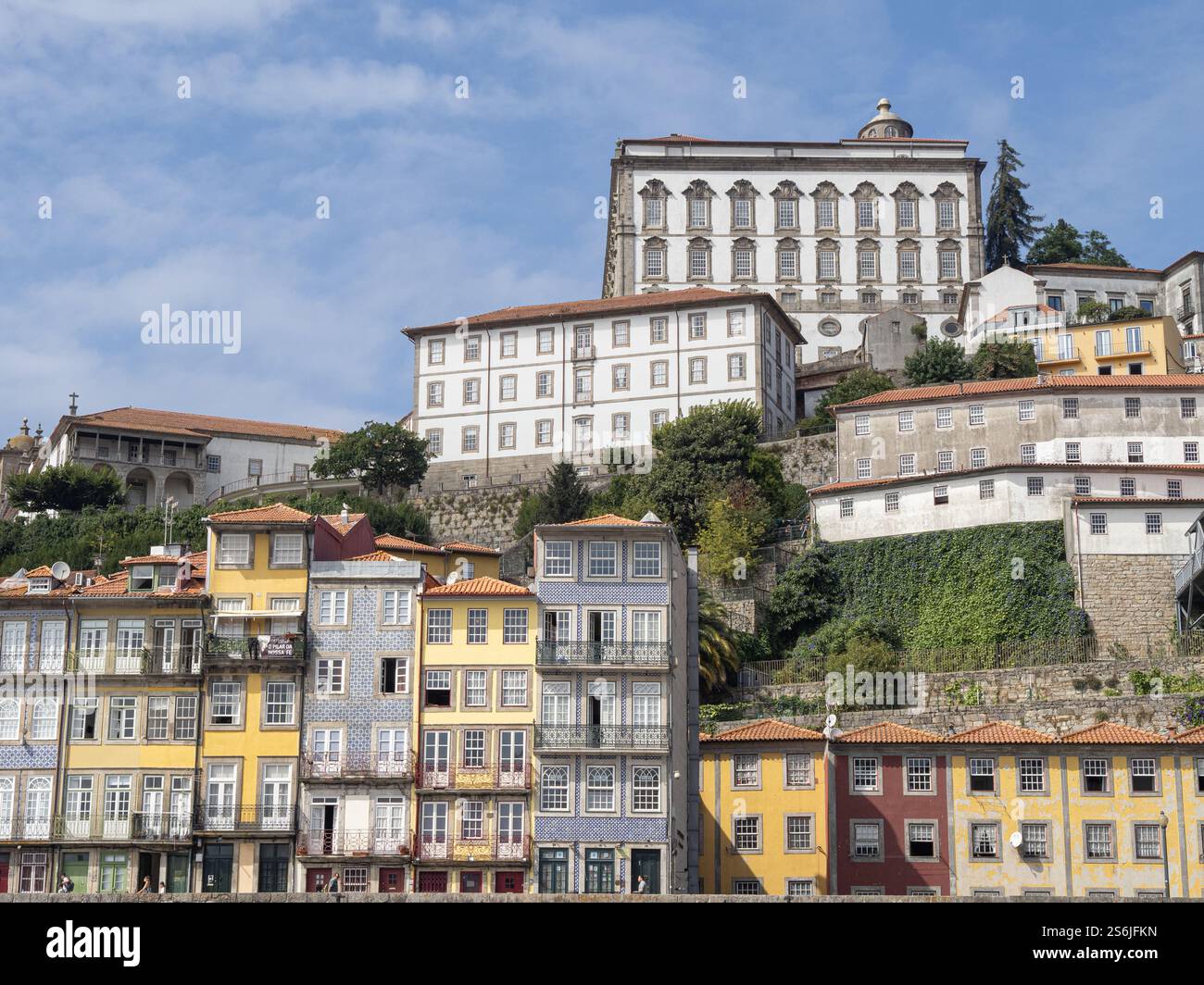 Paco episcopal do porto, Porto, Portugal from the Duoro River Stock ...