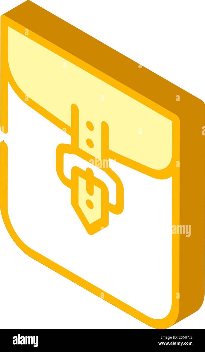 clasp pocket isometric icon vector. clasp pocket sign. isolated symbol ...