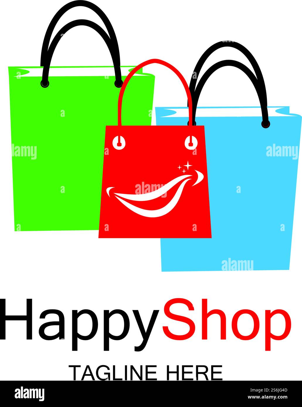 Happy Shop logo design template Stock Vector Image & Art - Alamy