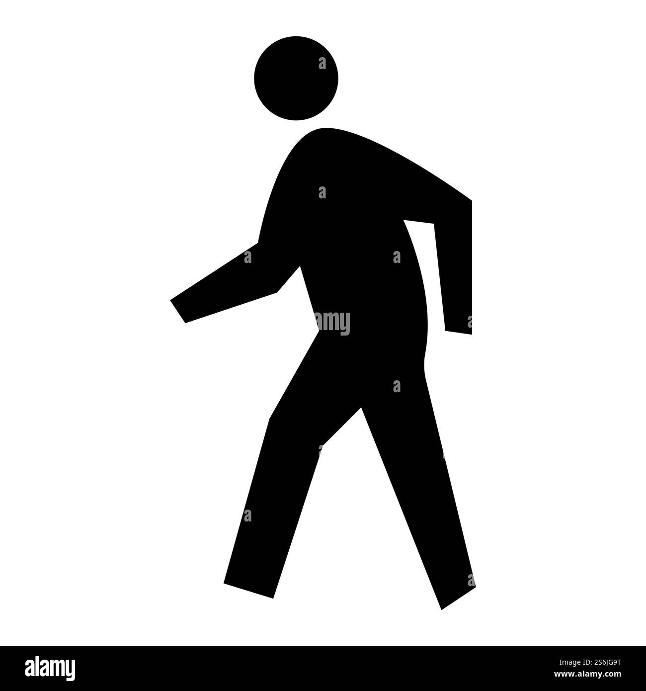 Pedestrian Crossing Symbol Sign Isolate on White Background Stock ...