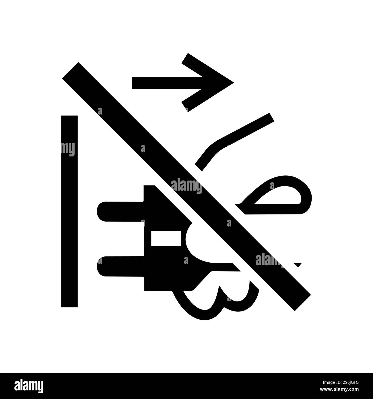 Do Not Disconnect Mains Plug From Electrical Outlet Stock Vector Image ...