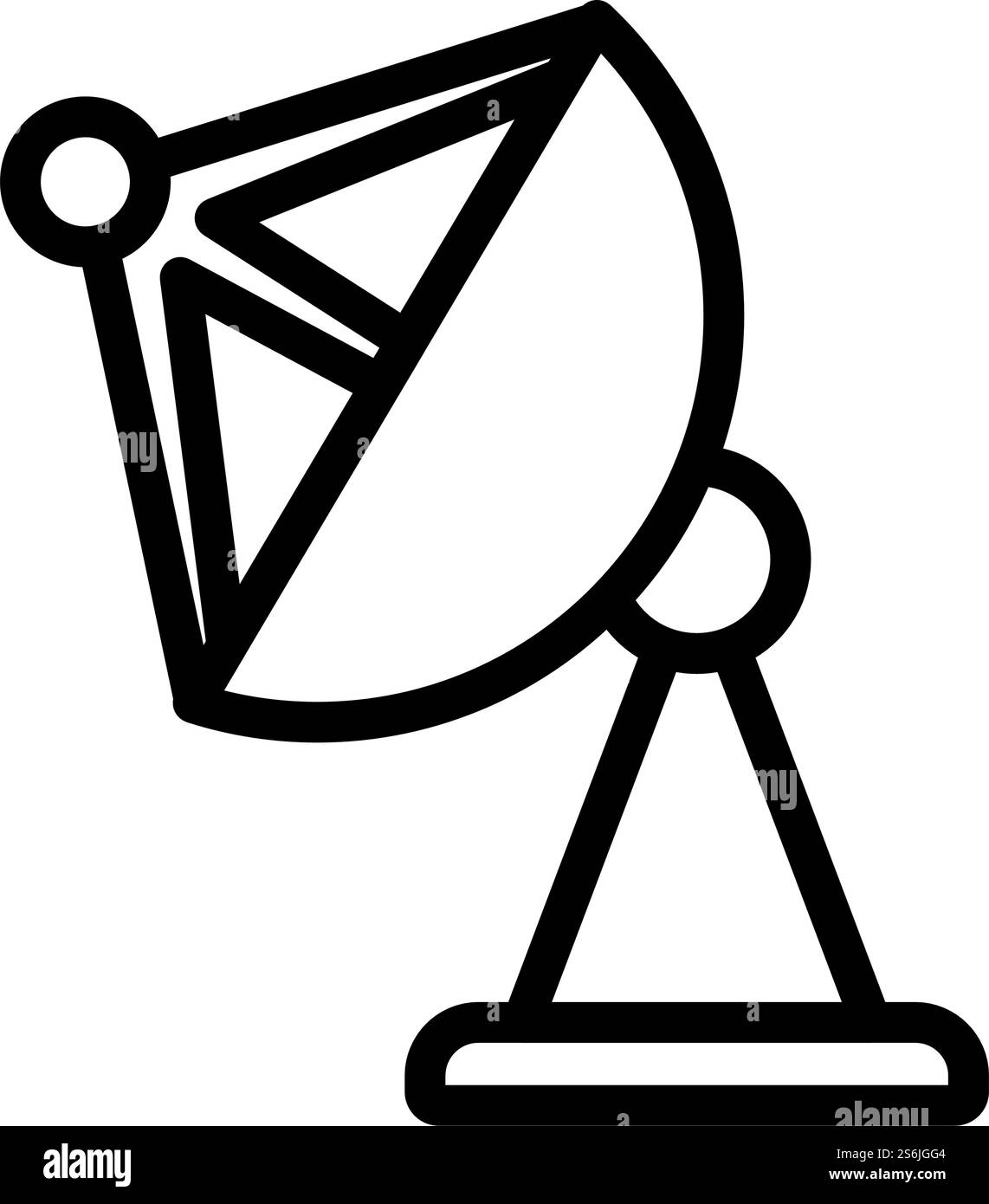 Satellite Antenna Icon. Editable Bold Outline Design. Vector ...