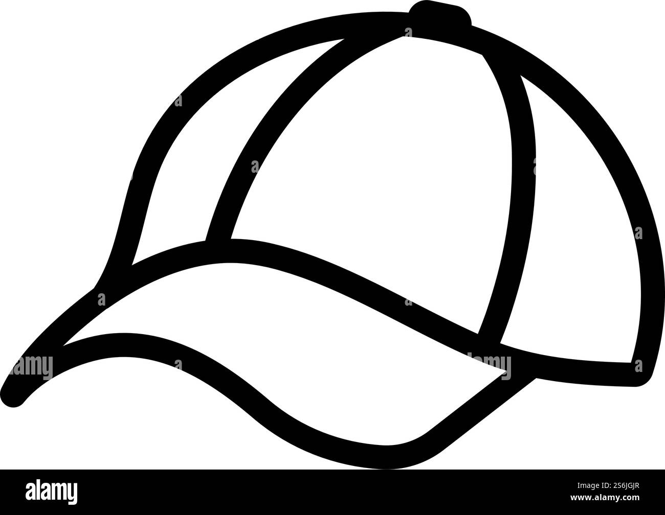 Baseball Cap Icon. Editable Bold Outline Design. Vector Illustration ...