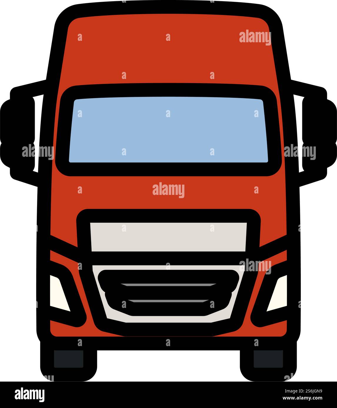 Truck Icon. Editable Bold Outline With Color Fill Design. Vector ...