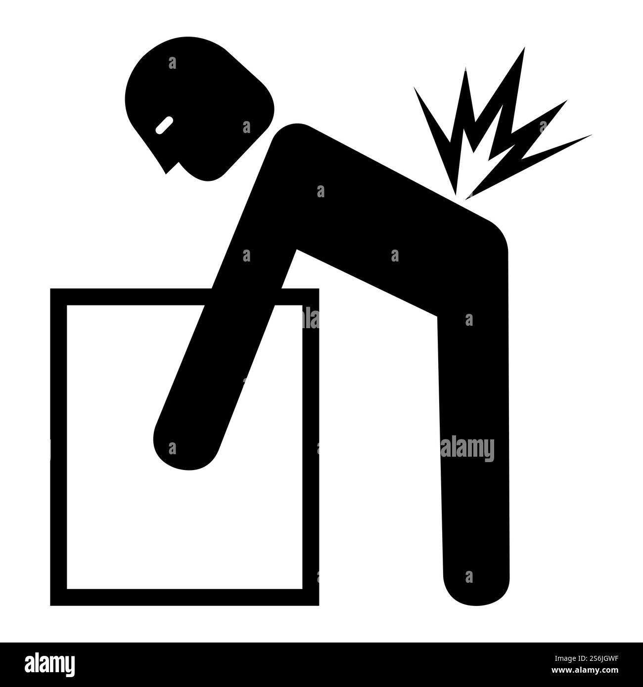 Lifting Hazard Symbol Sign Isolate On White Background Stock Vector ...