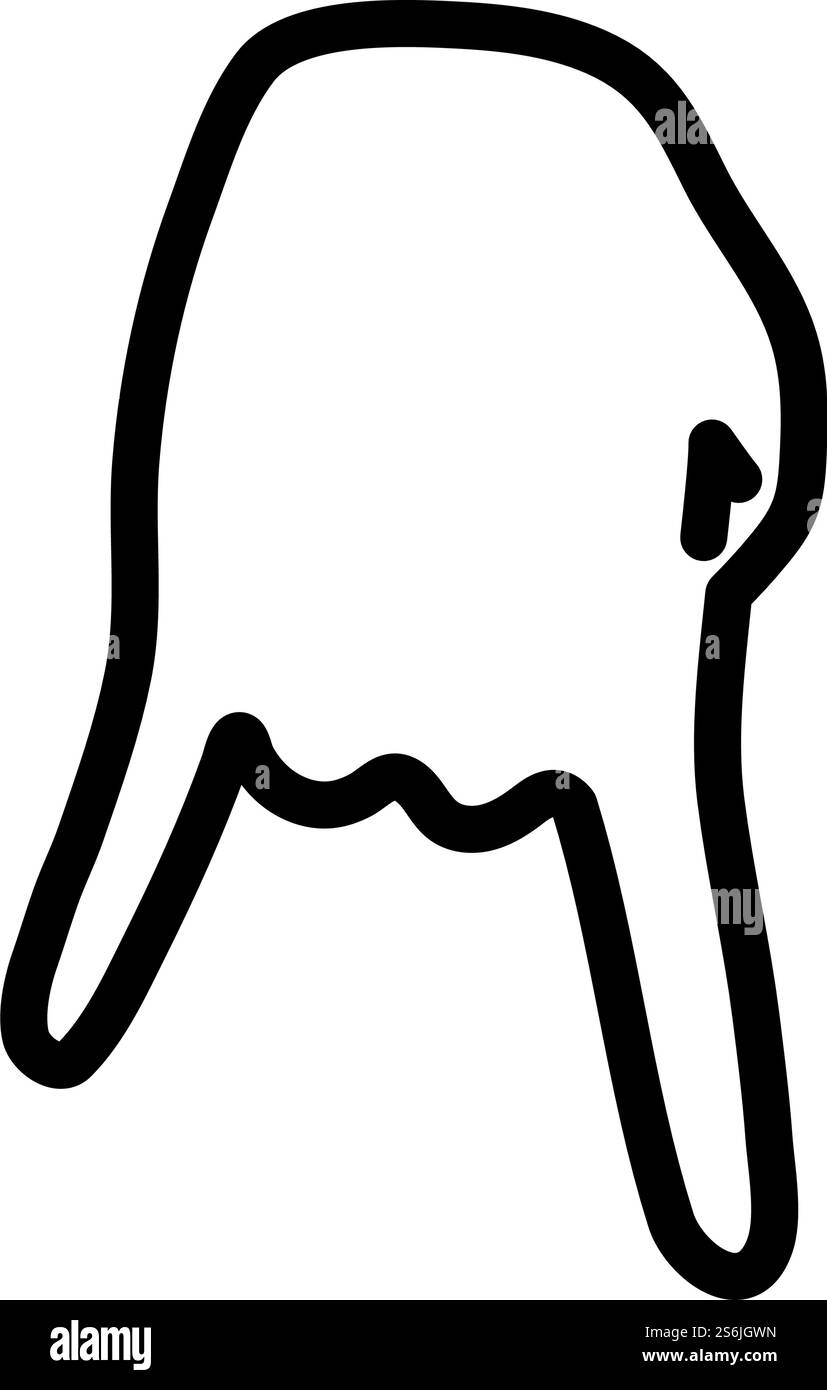 Baseball Catcher Gesture Icon. Editable Bold Outline Design. Vector ...