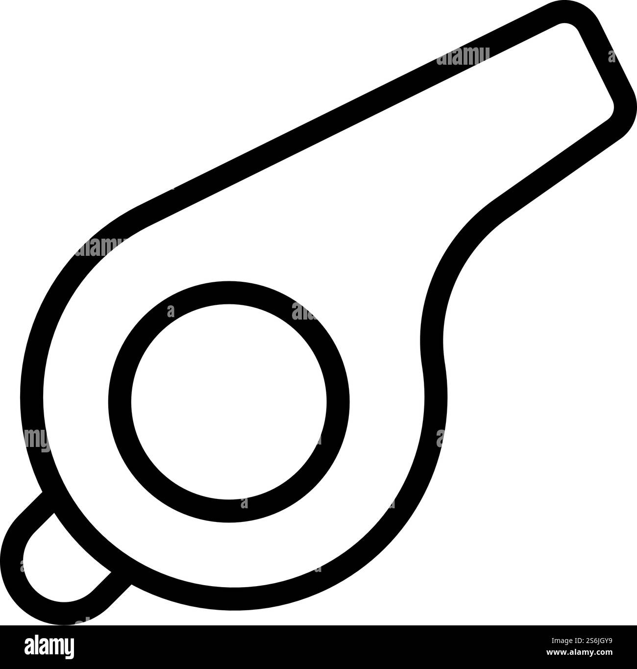 Whistle Icon. Editable Bold Outline Design. Vector Illustration Stock ...