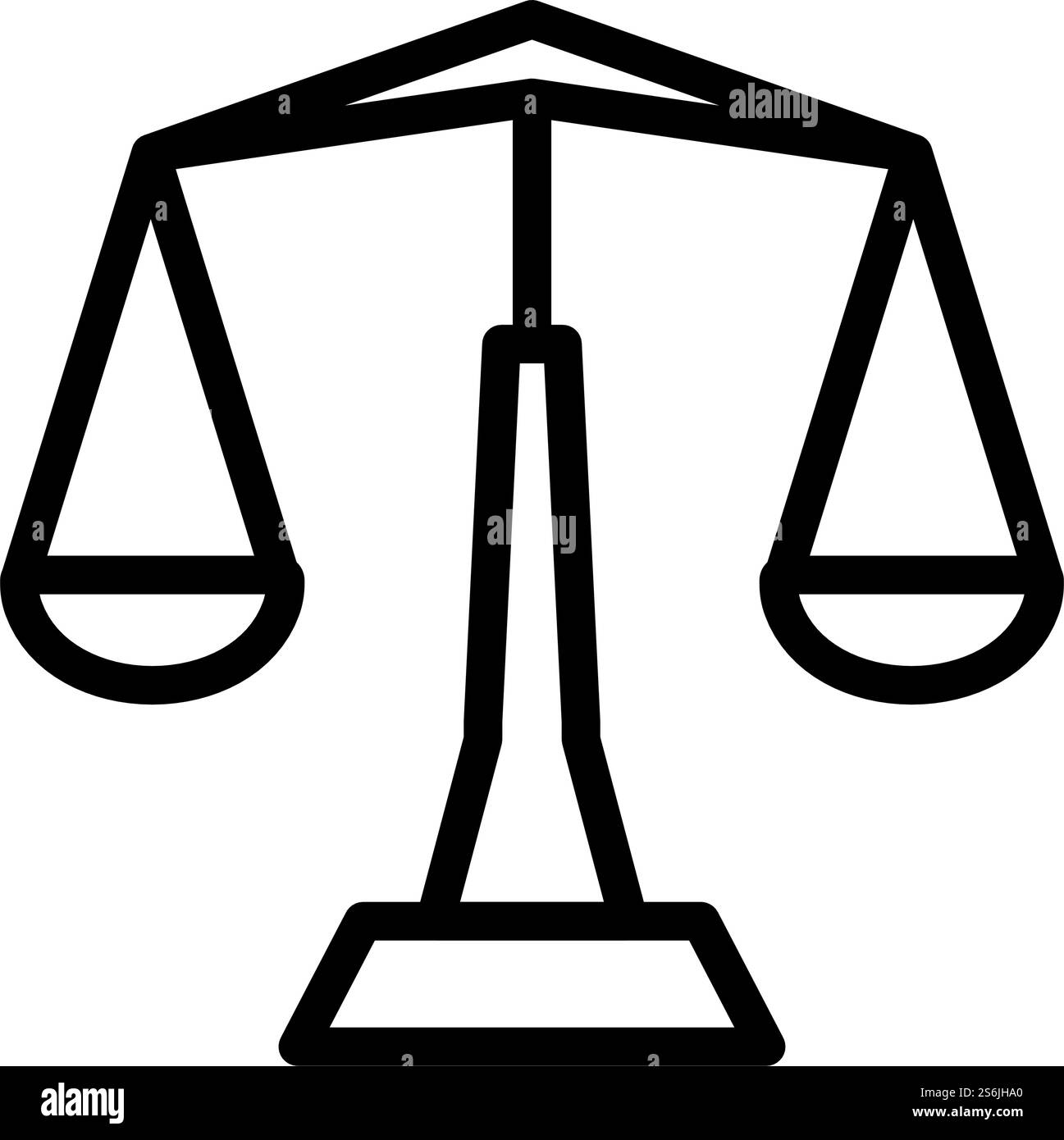 Icon Of Scale. Editable Bold Outline Design. Vector Illustration Stock ...