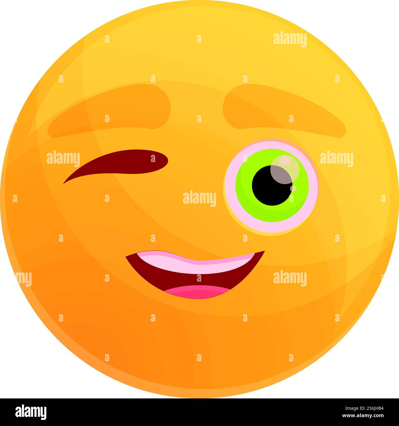 Winking emoticon icon. Cartoon of winking emoticon vector icon for web ...