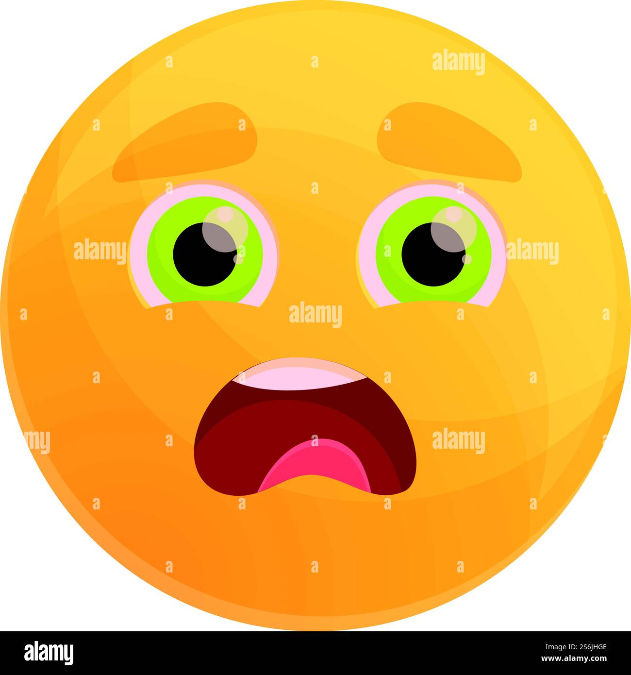 Scared emoticon icon. Cartoon of scared emoticon vector icon for web ...