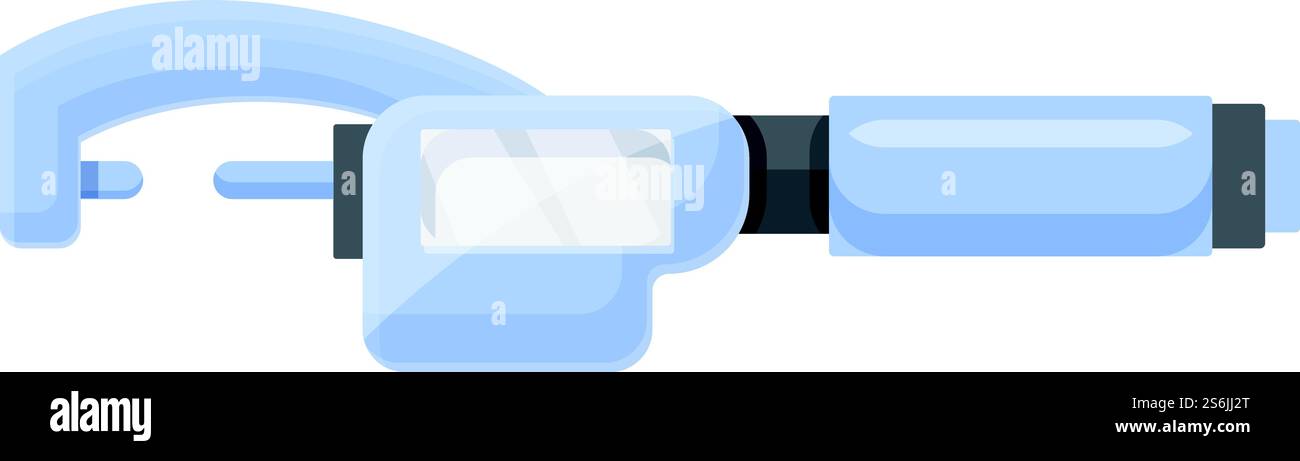 Digital micrometer measurement icon. Cartoon of Digital micrometer ...