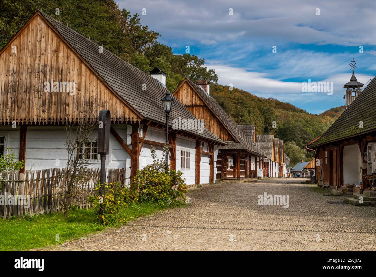 Authentic Polish Rural Countryside with Traditional Wooden Architecture ...