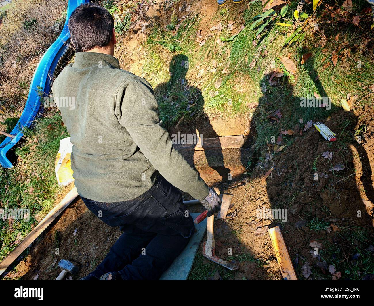 construction worker at a building site, employee in construction ...