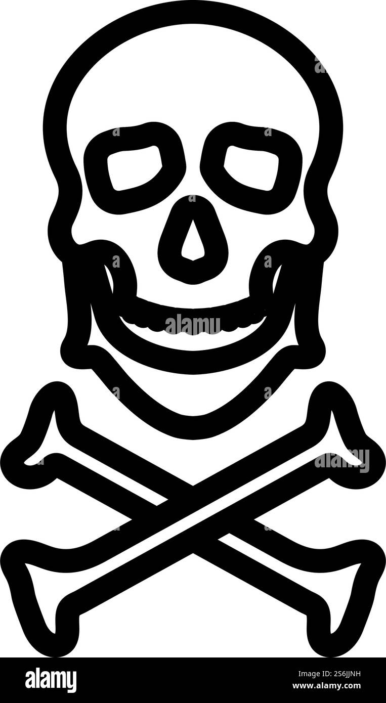 Icon Of Poison From Skill And Bones. Editable Bold Outline Design ...