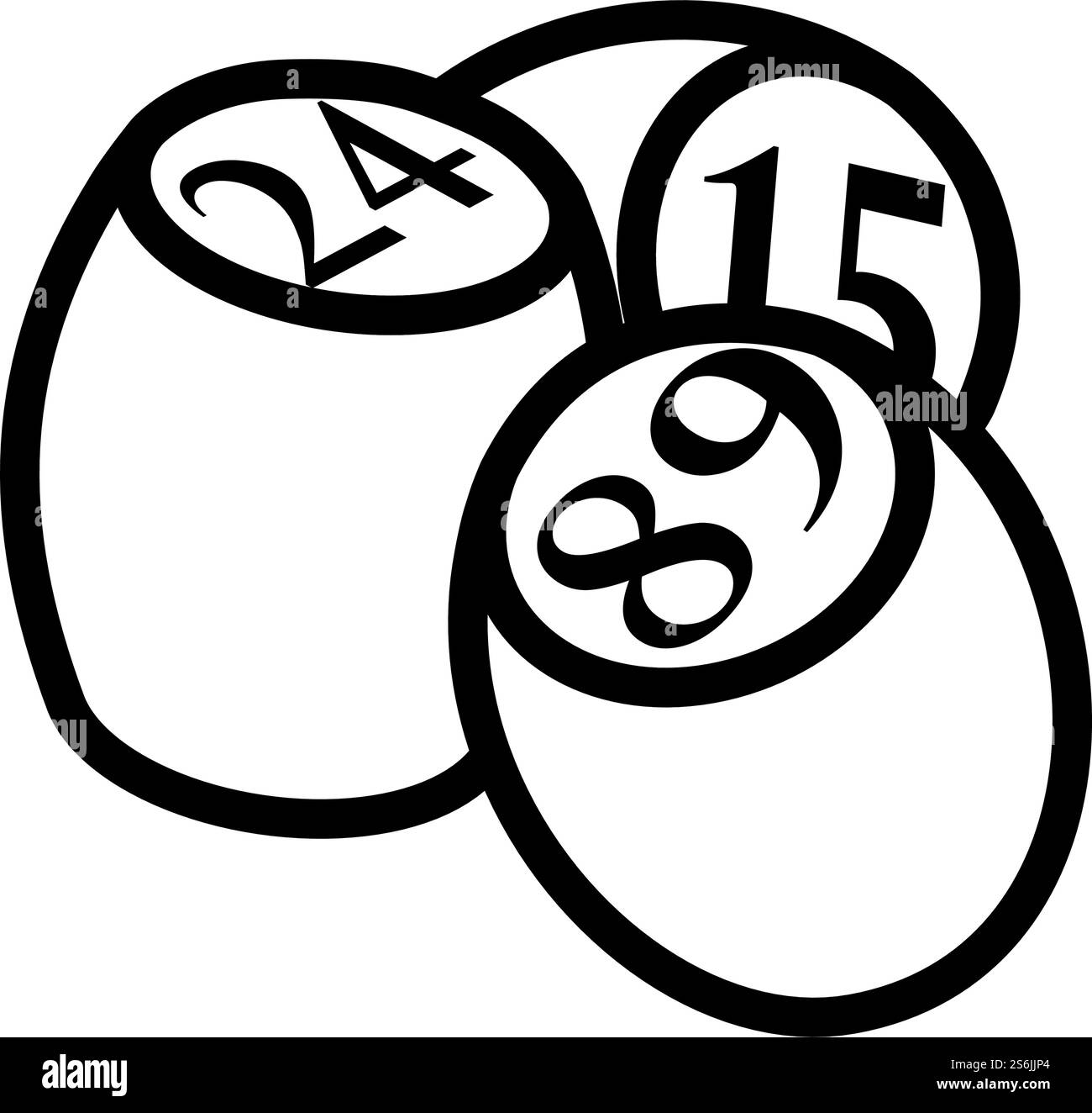 Bingo Kegs Icon. Editable Bold Outline Design. Vector Illustration ...