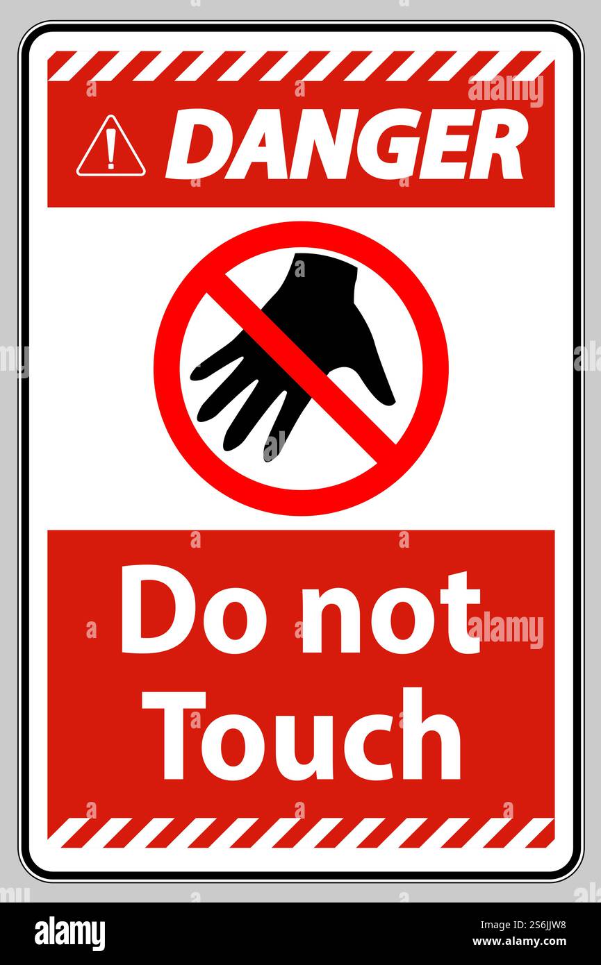 Danger sign do not touch and please do not touch Stock Vector Image ...