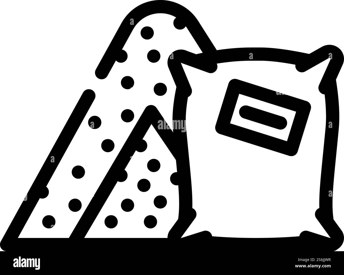 concrete building material line icon vector. concrete building material ...