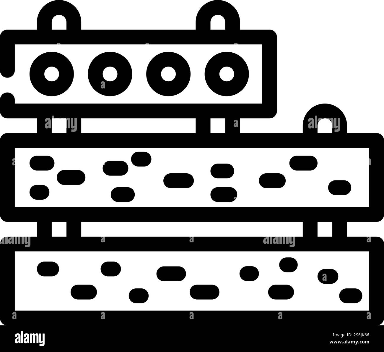 concrete plates building material line icon vector. concrete plates ...
