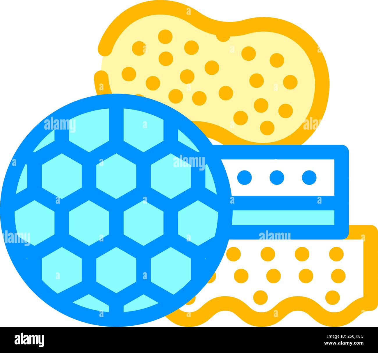 different sponges for car polishing color icon vector. different ...