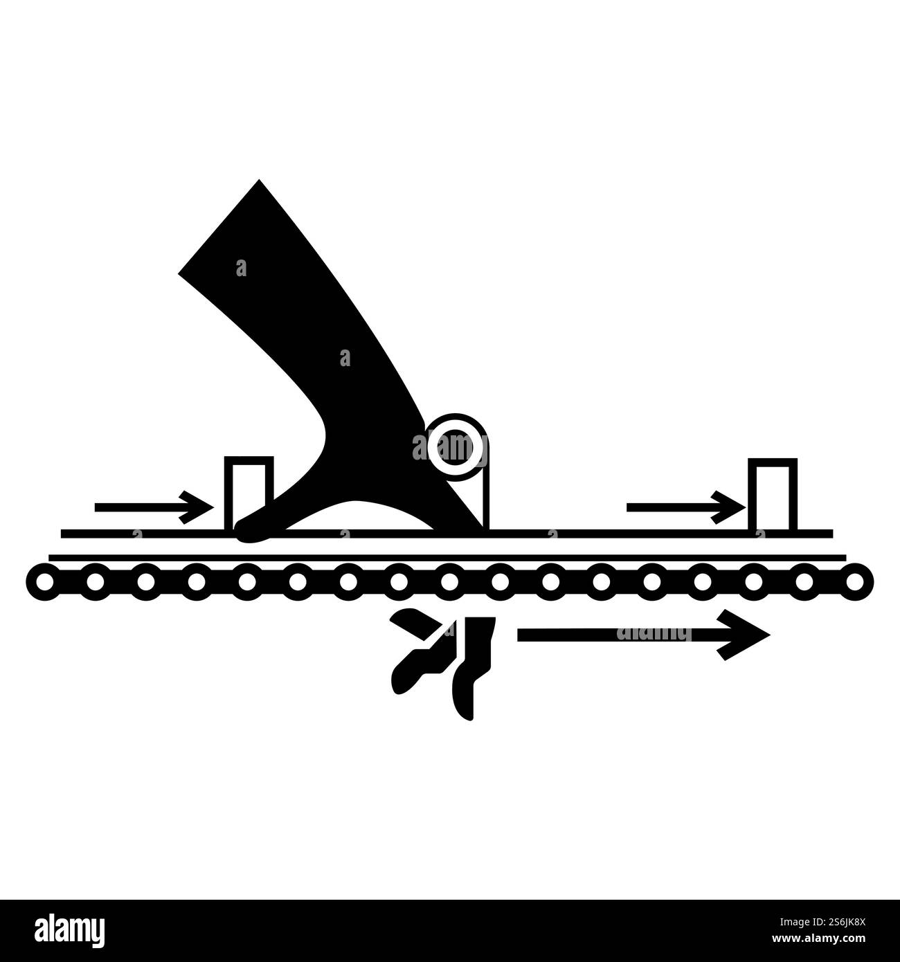 Warning Moving Part Cause Injury Symbol Stock Vector Image & Art - Alamy